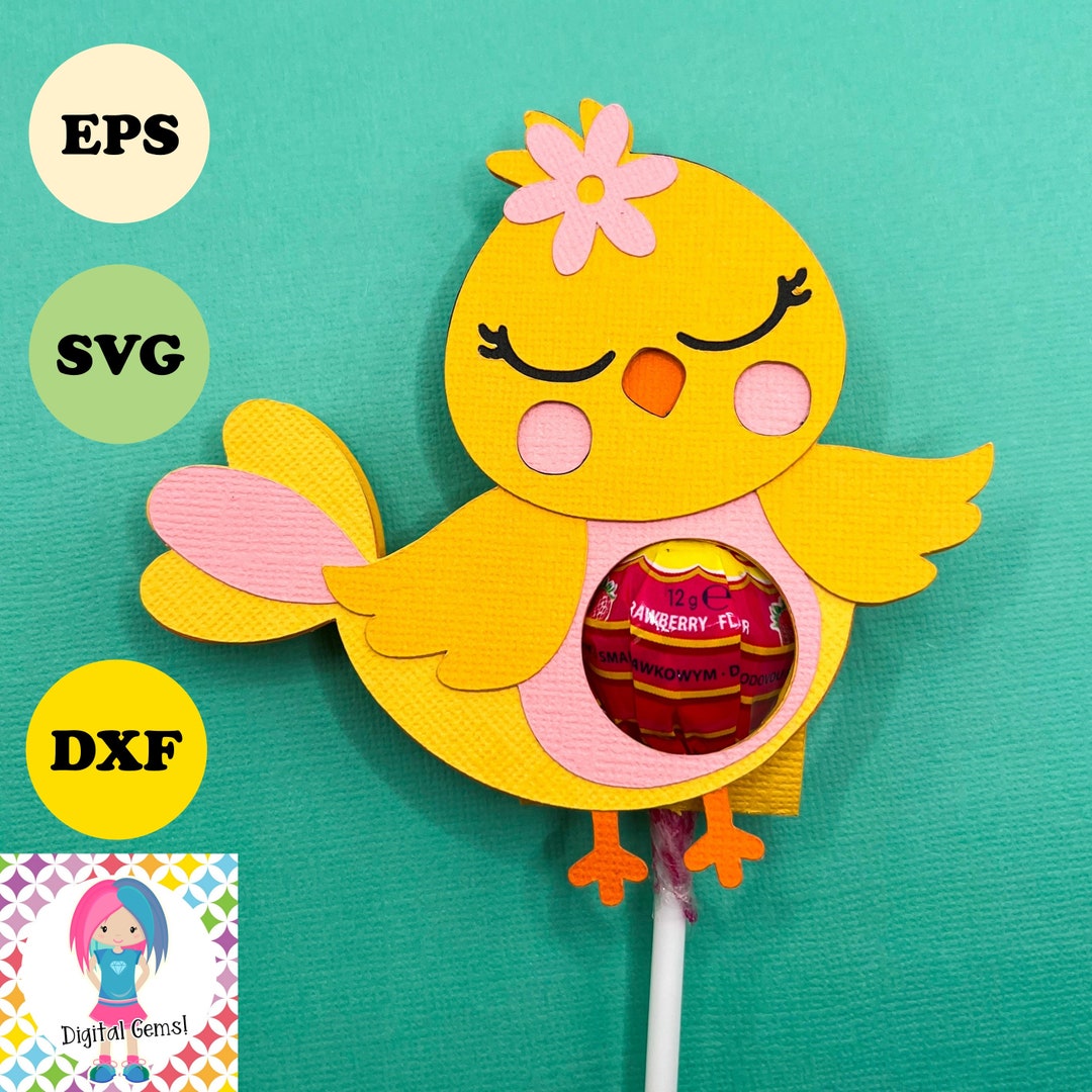 Chick Lollipop Holder SVG: Paper Craft Design (digital Download) - Etsy
