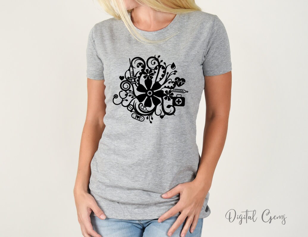 Flourish Medical Design Svg / Dxf / Eps Files. Digital | Etsy