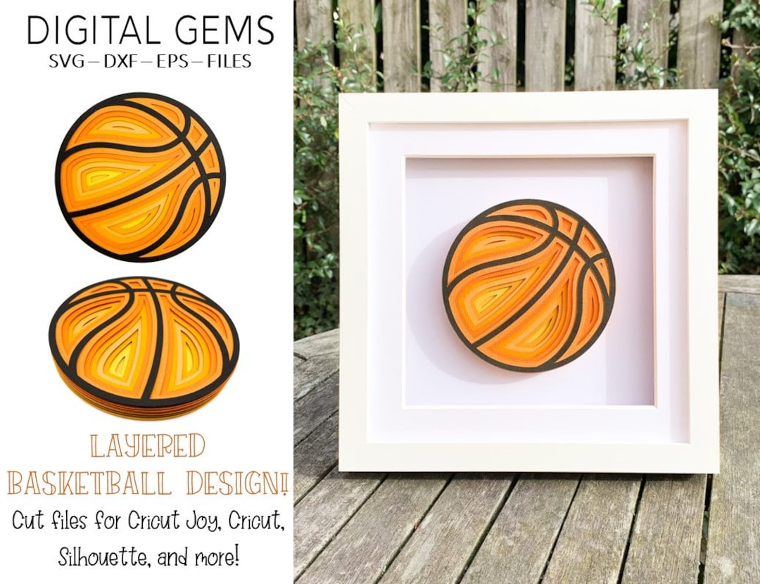 Basketball Shadow Box SVG | Digital Download. Works With Cricut Joy ...