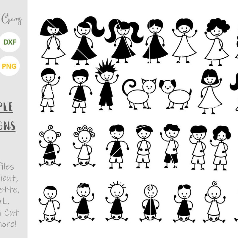 Stick People - Etsy
