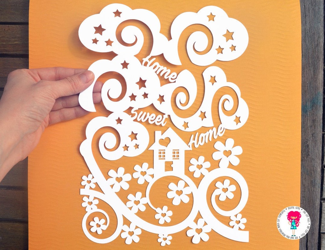 Home Sweet Home Paper Cut Svg / Dxf / Eps / Files and Pdf / Png ...