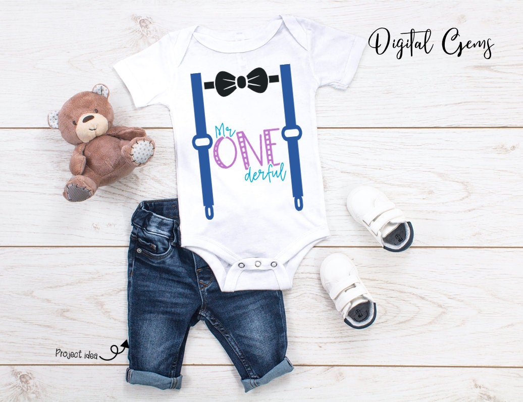 Mr ONE Derful Design Svg / Dxf / Eps / Png Files. Digital Download ...