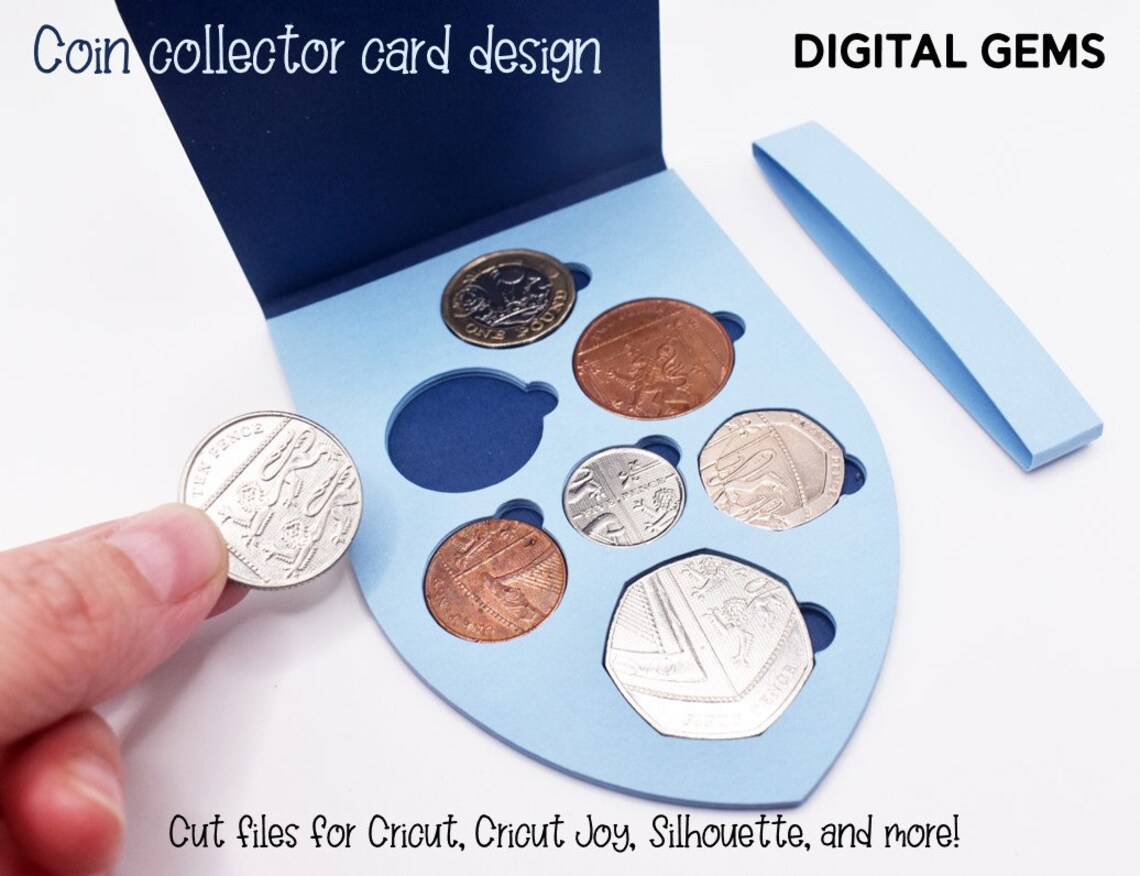 Coin Collector Card Svg. Current UK Currency. SVG Files. Digital ...