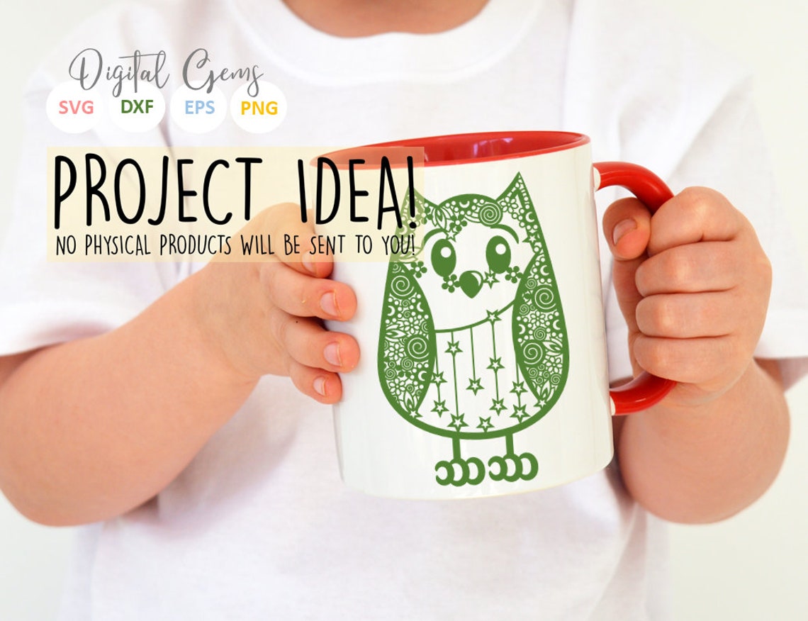 Owl, Zentangle Paper Cut Design. Svg / Dxf / Eps / Files and Pdf / Png ...