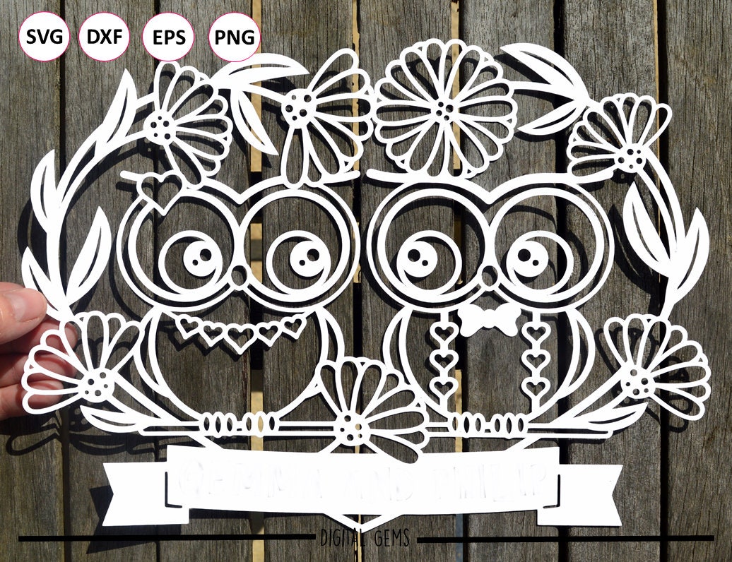 Owl paper cut svg / dxf / eps / files and pdf / png print out | Etsy