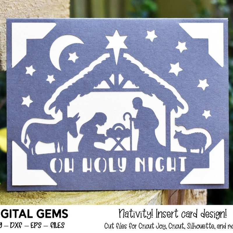 Nativity Card Svg - Etsy