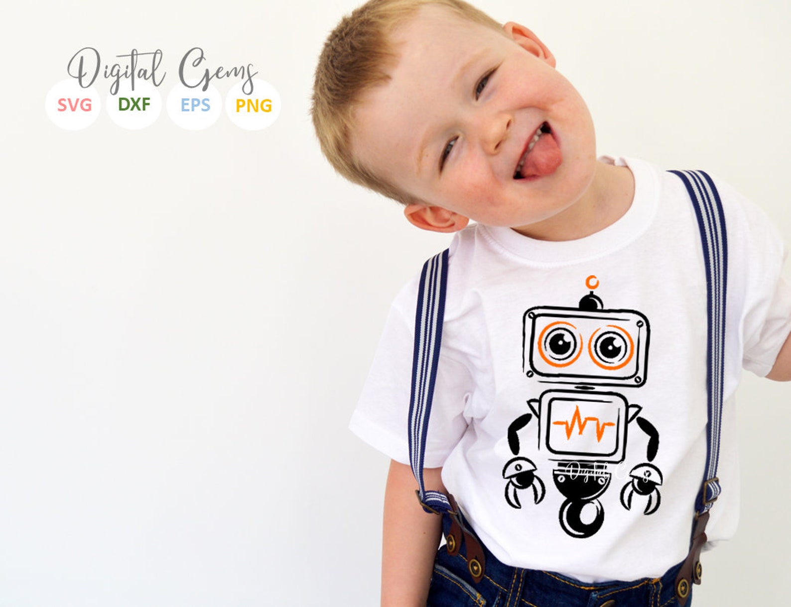 Robot Svg / Dxf / Eps / Png Files. Digital Download. | Etsy