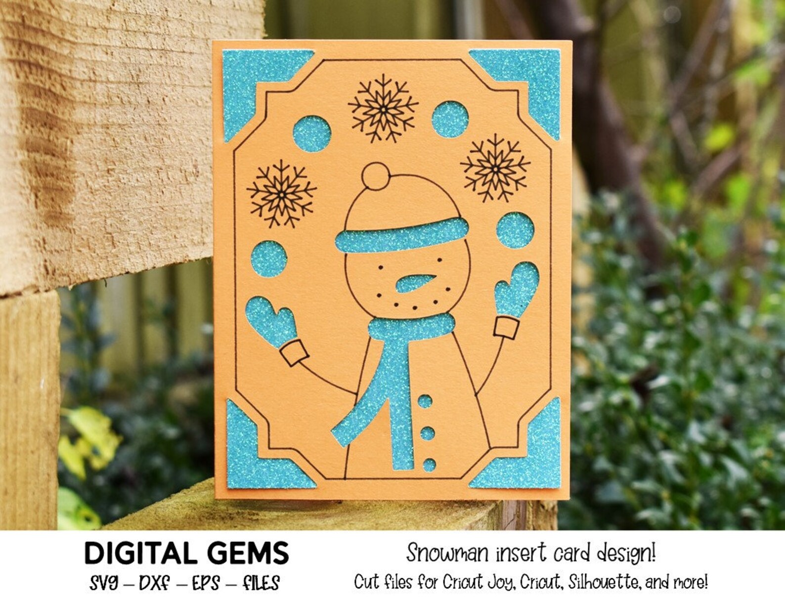 Snowman, Christmas Insert Card Design. Digital Download, Cricut Joy ...