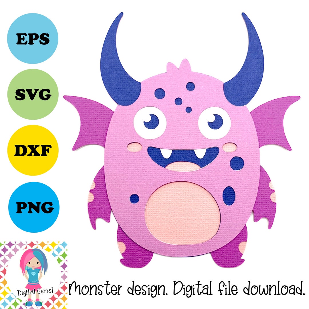 Monster SVG File: Paper Craft Design (digital Download) - Etsy