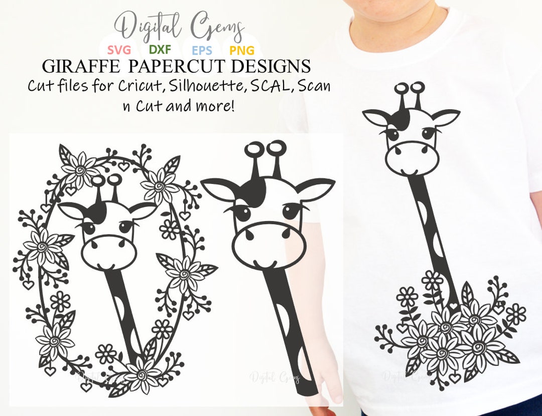 Giraffe Paper Cut Designs Svg / Dxf / Eps / Png Files and Pdf / Png ...