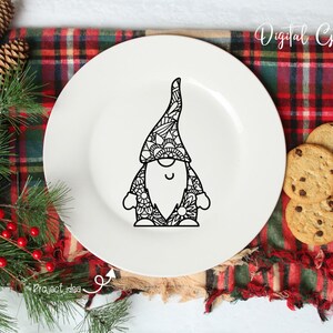 Zentangle Gnome, Christmas Design Svg / Dxf / Eps / Png Files. Digital ...