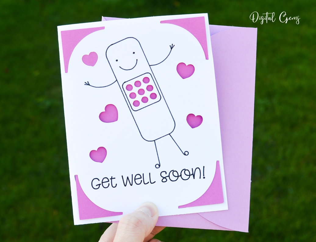 Get Well Card Designs Svg / Dxf / Eps Files. Digital | Etsy UK