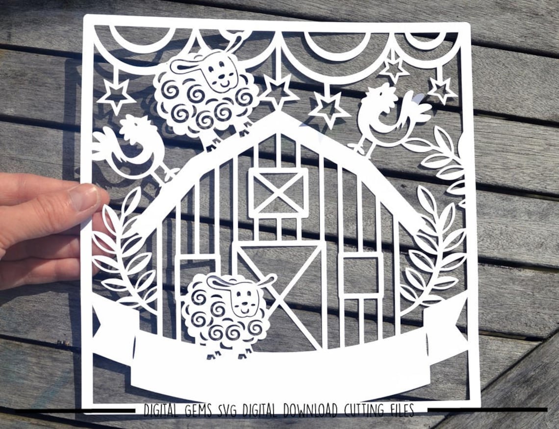 Farm Paper Cut Svg / Dxf / Eps Files and Pdf / Png Printable | Etsy