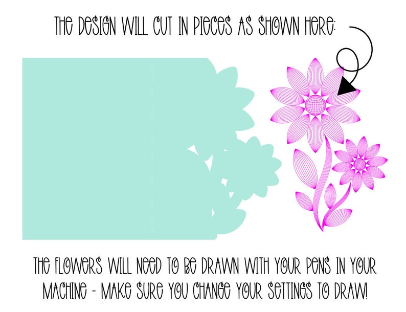 Flower Card Design Svg / Dxf / Eps Files. Digital Download. | Etsy