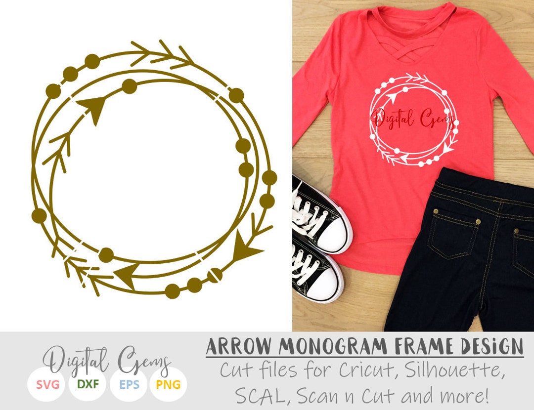 Arrow Frame Svg / Dxf / Eps / Png Files. Digital Download. Compatible ...