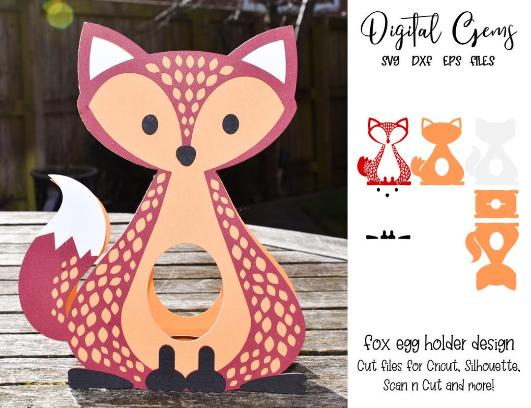 Fox Egg Holder Design, Easter Svg / Dxf / Eps Files. Digital Download ...