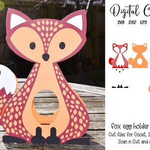 Fox Egg Holder Design, Easter Svg / Dxf / Eps Files. Digital Download ...