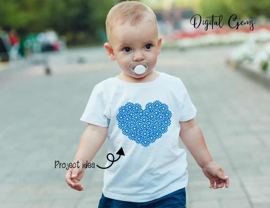 Heart Design, Svg / Dxf / Eps / Png Files. Digital Download. Compatible ...