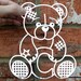 Teddy Bear Letter C Paper Cut Svg / Dxf / Eps / Files and Pdf / Png ...