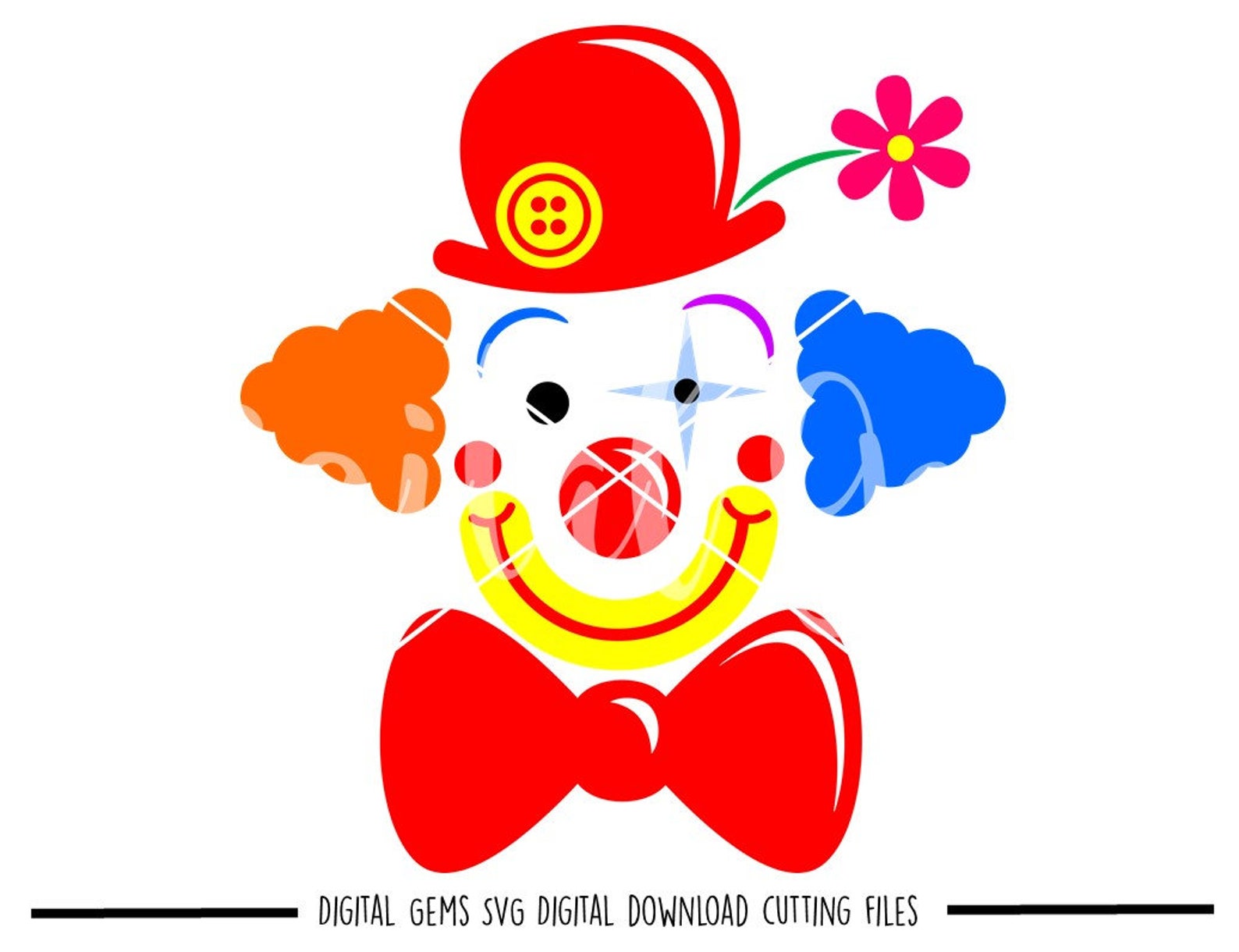 Clown Svg / Dxf / Eps / Png Files. Digital Download. - Etsy