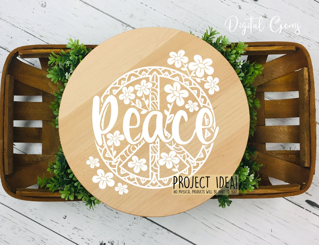 Peace Svg / Dxf / Eps / Png Files. Digital Download. Works - Etsy