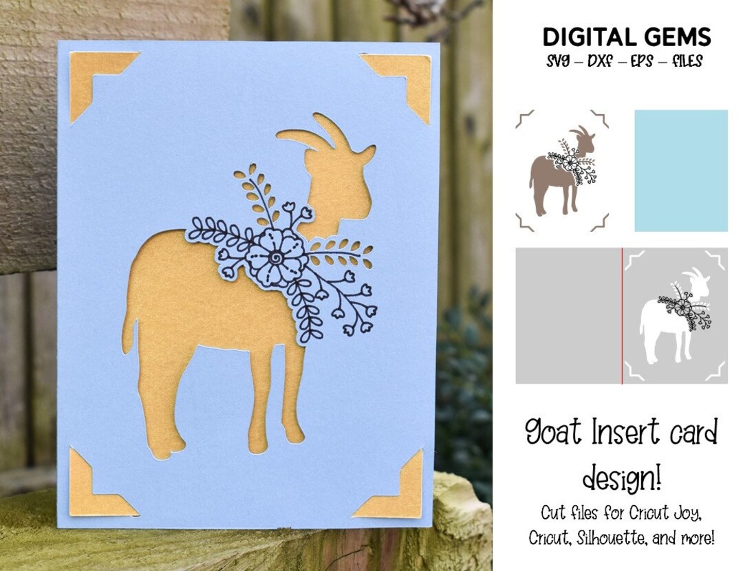 Cricut Joy SVG | Goat Greeting Card Design. Digital Download. - Etsy