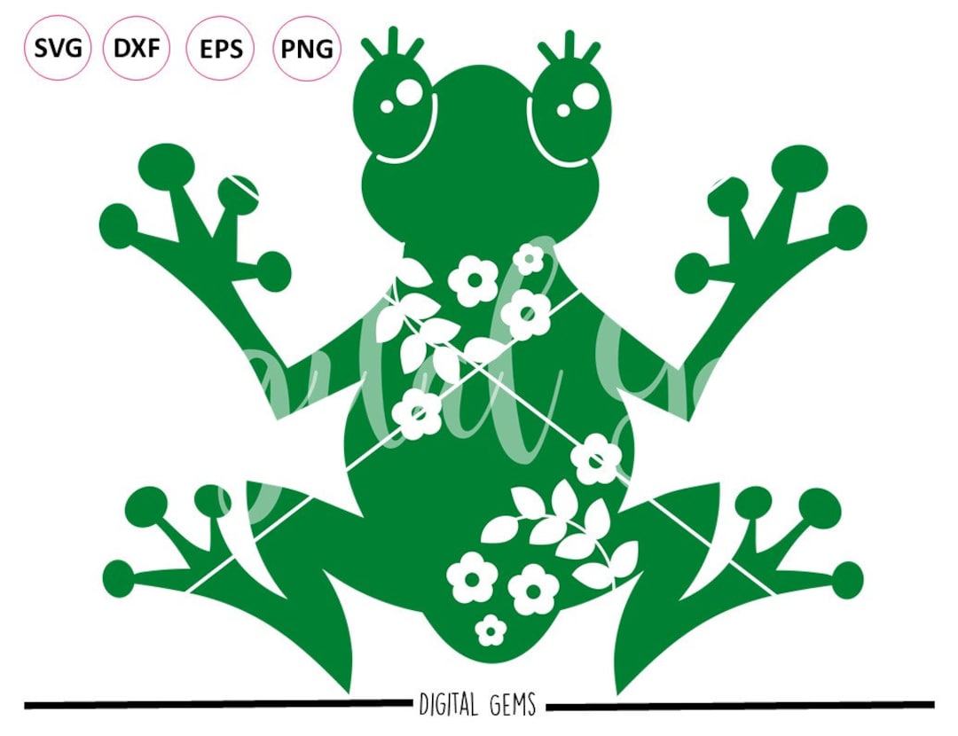 Frog Svg / Dxf / Eps / Png Files. Digital Download. Compatible With ...