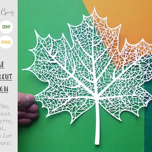Leaf Paper Cut Svg / Dxf / Eps / Files and Pdf / Png Printable ...