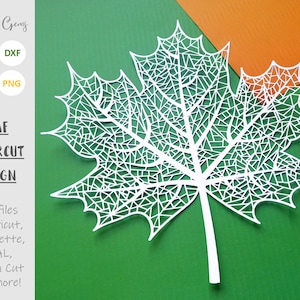 Leaf Paper Cut Svg / Dxf / Eps / Files and Pdf / Png Printable ...