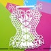 Burlesque Corset Paper Cut Svg / Dxf / Eps / Files and Pdf / Png ...