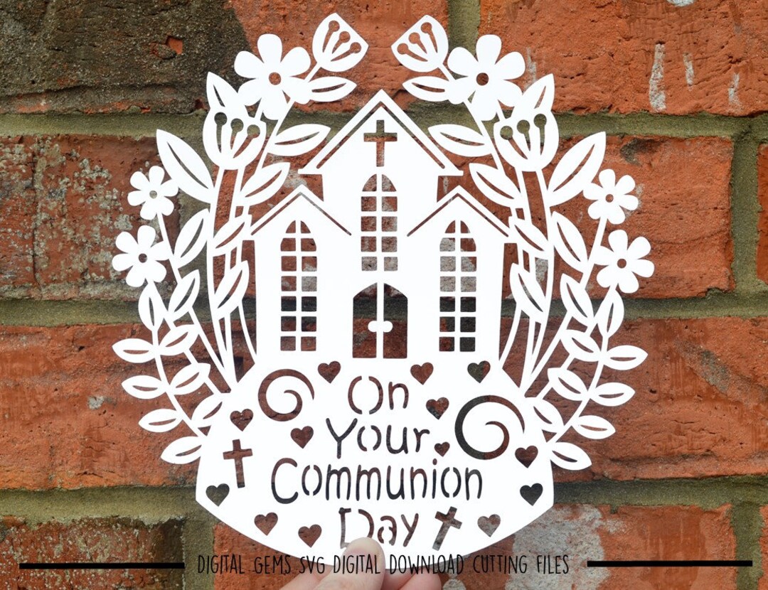 Communion Paper Cut Svg / Dxf / Eps / Files and Pdf / Png Printable ...