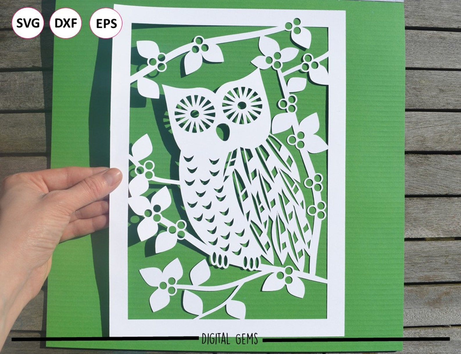 Owl Paper Cut Svg / Dxf / Eps / Files and Pdf / Png Printable - Etsy UK