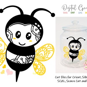 Bee Svg / Dxf / Eps / Png Files. Digital Download. Compatible With ...