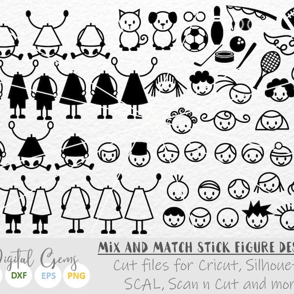 Stick Figures Svg - Etsy