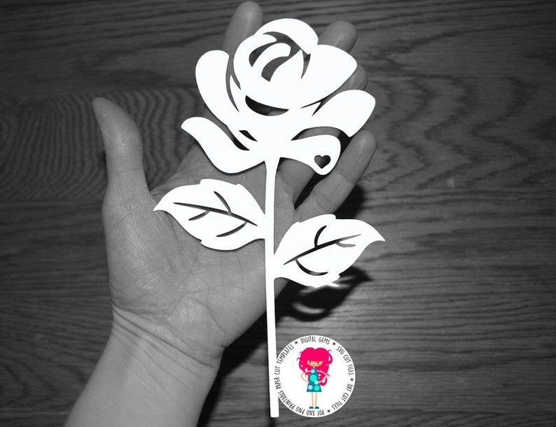 Rose Paper Cut Svg / Dxf / Eps / Files and Pdf / Png Printable ...