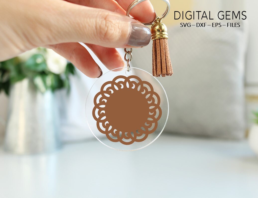 Keyring Background Shape Files! Svg / Dxf / Eps / Png Files. Digital ...