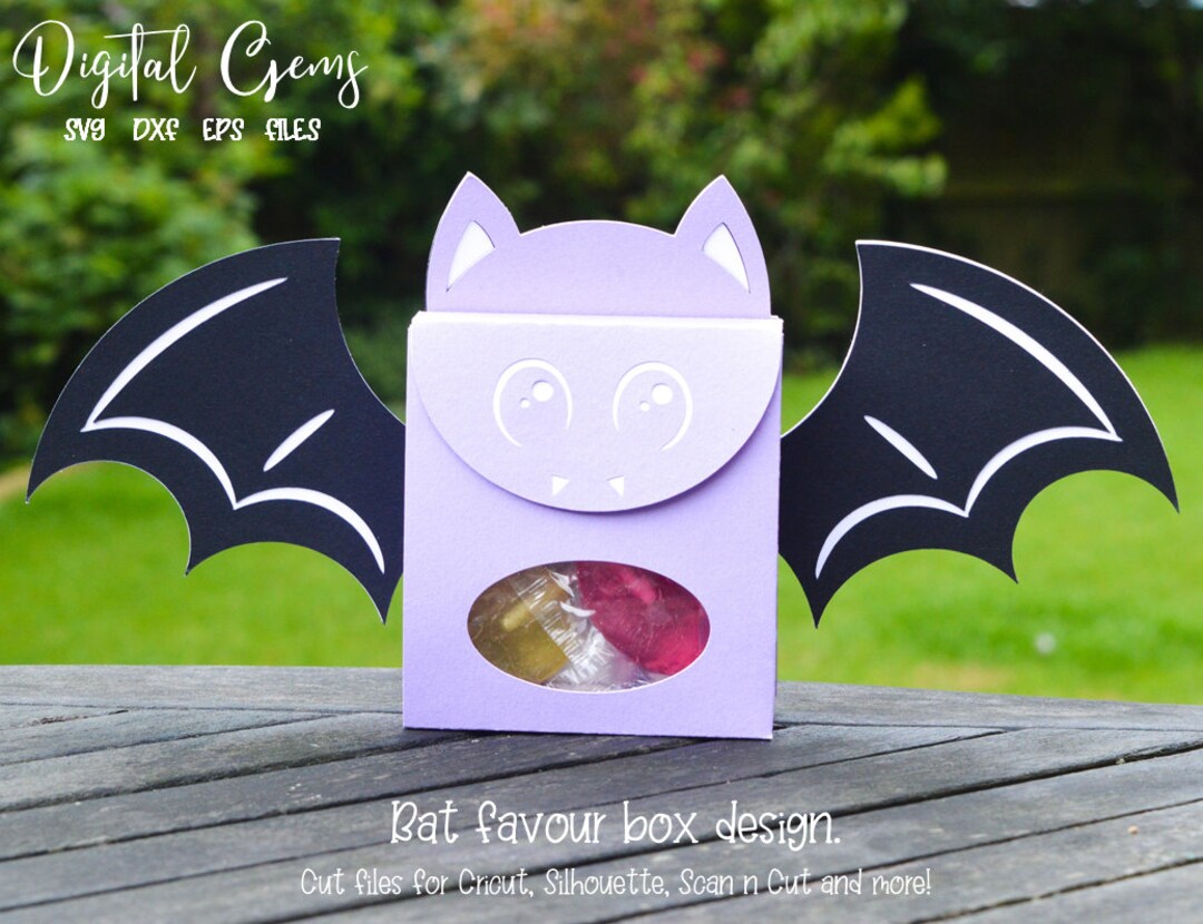 Bat, Halloween Favour Bag Design, Svg / Dxf / Eps Files. Digital ...