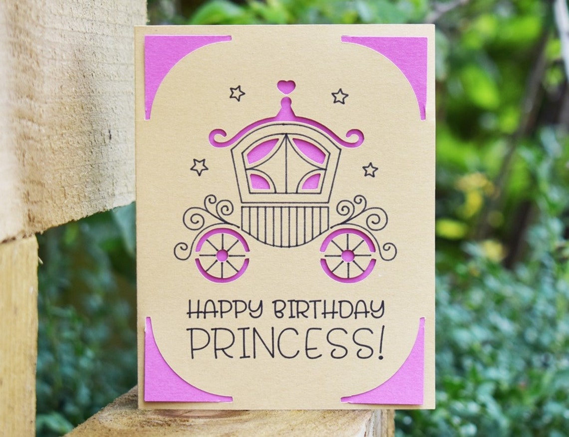Princess Card Designs Svg / Dxf / Eps Files. Digital - Etsy