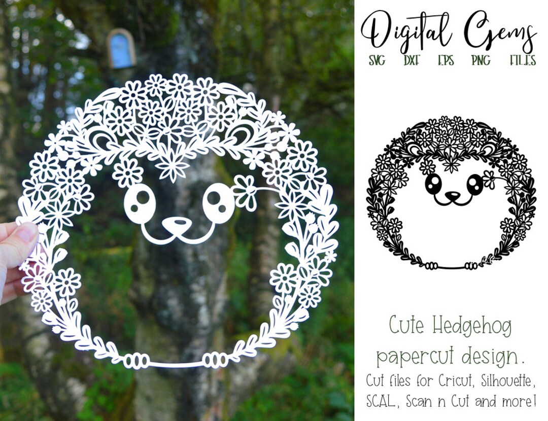 Hedgehog Paper Cut Design. Svg / Dxf / Eps / Png Files and Pdf / Png ...