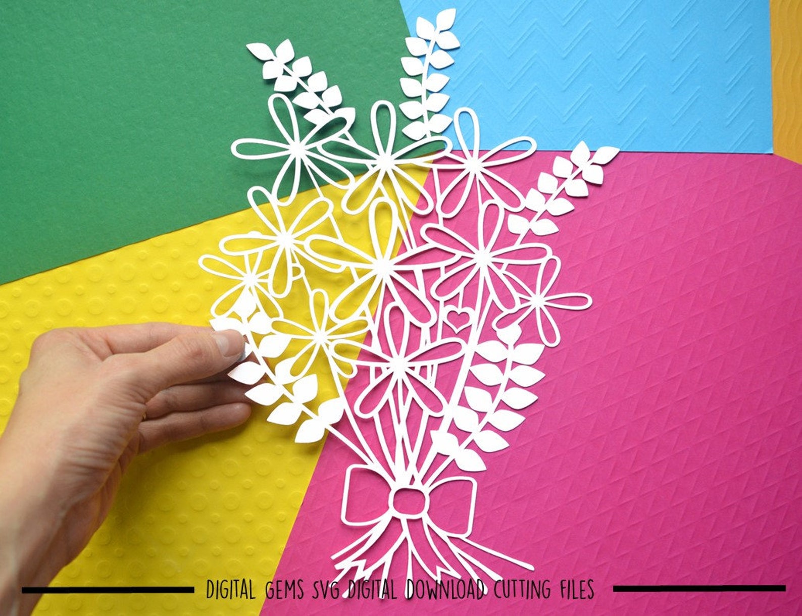 Flower Paper Cut Svg / Dxf / Eps / Files and Pdf / Png | Etsy