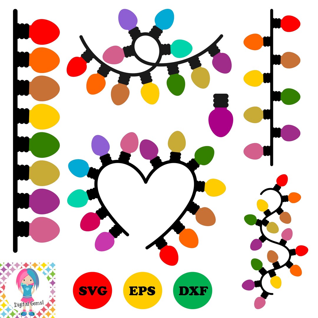 Christmas Lights SVG Files. Digital Download. Cricut Joy / Cricut ...