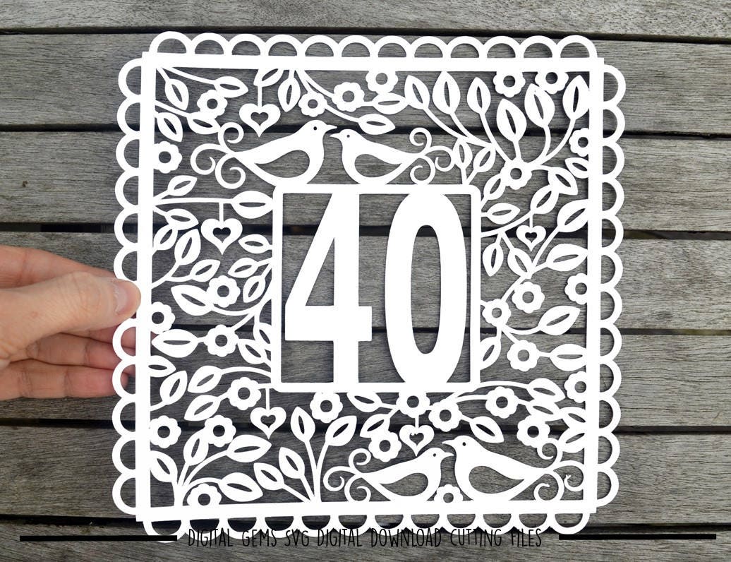 Birthday Paper Cut Designs. Svg / Dxf / Eps / Png Files and Pdf / Png ...