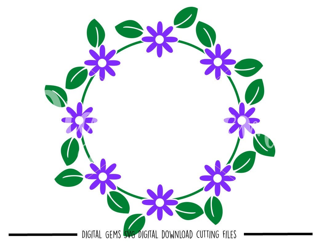 Flower Frame Svg / Dxf / Eps / Png Files. Digital Download. - Etsy