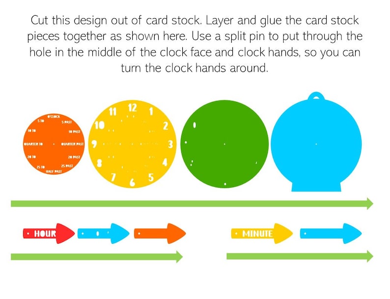 Learn to Tell Time Clock SVG: Cricut & Silhouette (digital Download) - Etsy