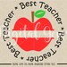Best Teacher Apple Svg / Dxf / Eps / Png Files. Digital Download ...
