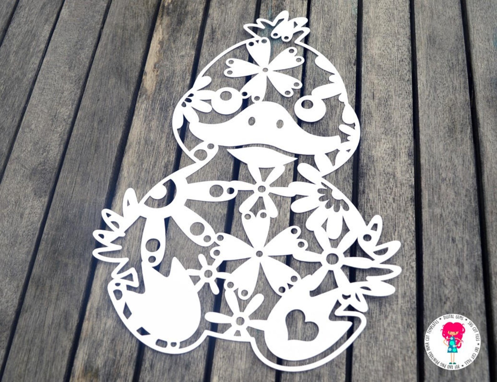 Duck Paper Cut Svg / Dxf / Eps / Files and Pdf / Png Printable - Etsy