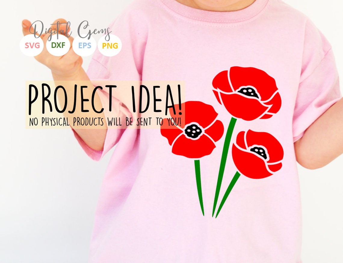 Poppy Flowers svg / dxf / eps / png files. Digital download. | Etsy