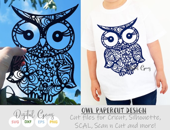 Owl Paper Cut Svg / Dxf / Eps / Files and Pdf / Png Printable | Etsy UK