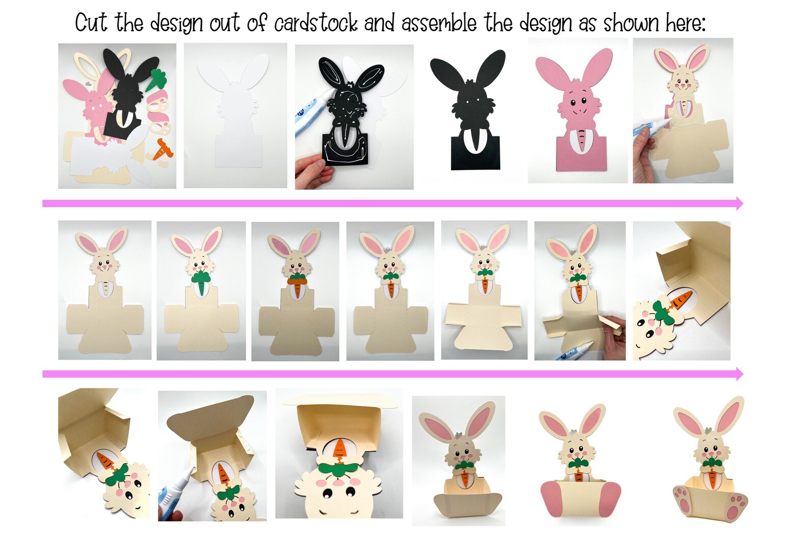 Rabbit Belly Box SVG | Paper Craft Design. Digital Download. Works With ...