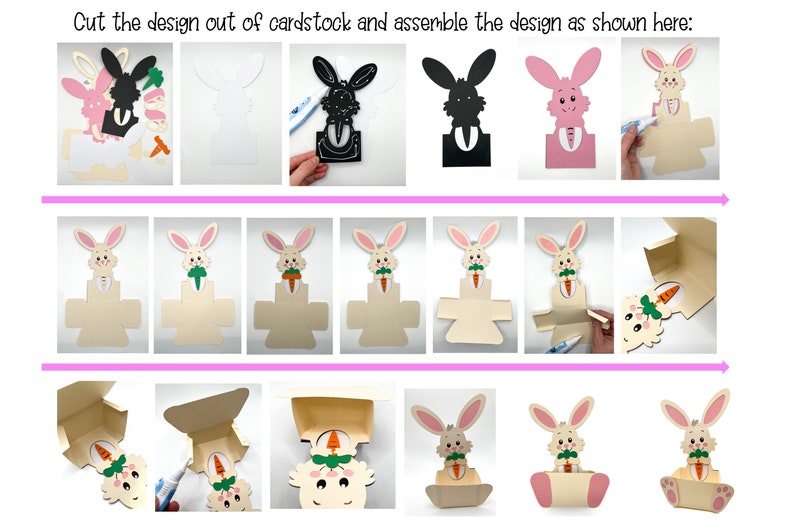 Rabbit Belly Box SVG | Paper Craft Design. Digital Download. Works With ...
